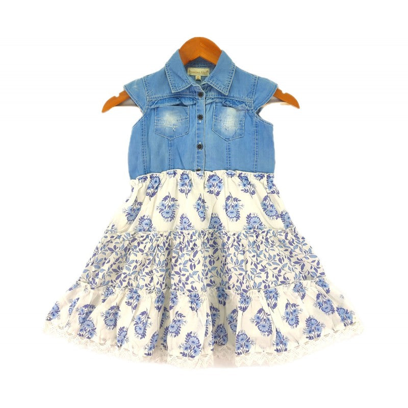Domino Girl Denim Blue Butterfly Dress | Zoo Monkeys – Zoo Monkeys ...