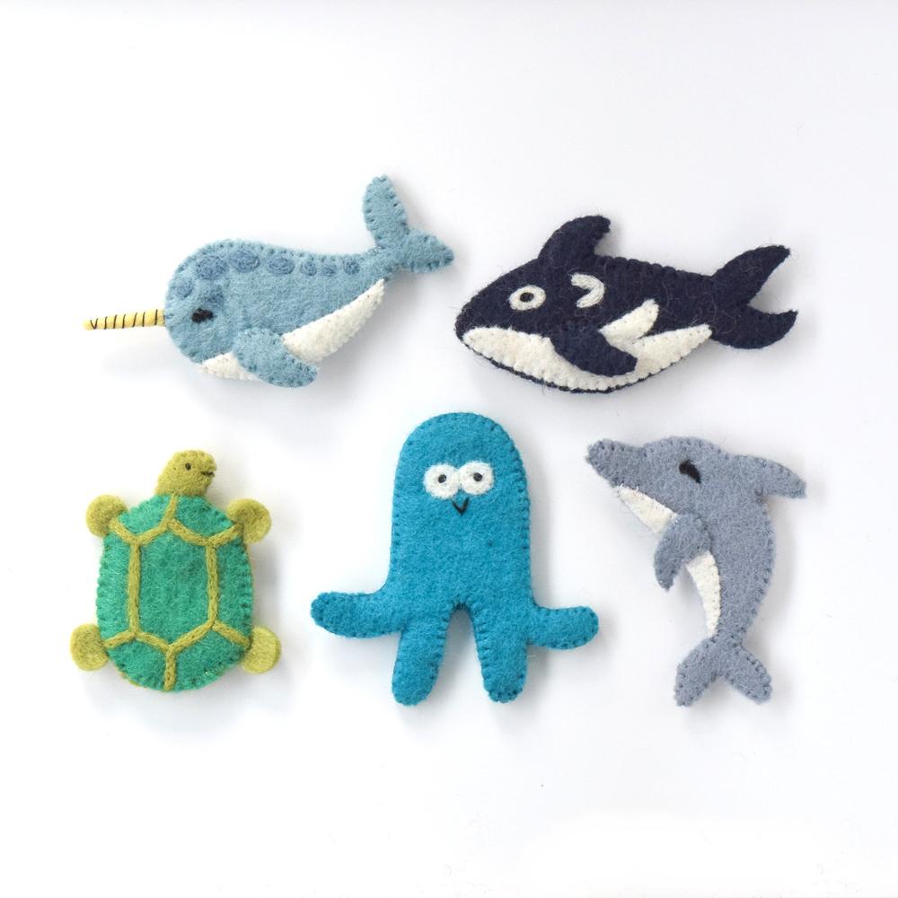 Ocean Animals Finger Puppet Set | Zoo Monkeys – Zoo Monkeys Children's ...